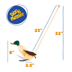 Duck Runner Wooden Push Toy Duck (Dark Green)–18 Months to 3 Years Old ...